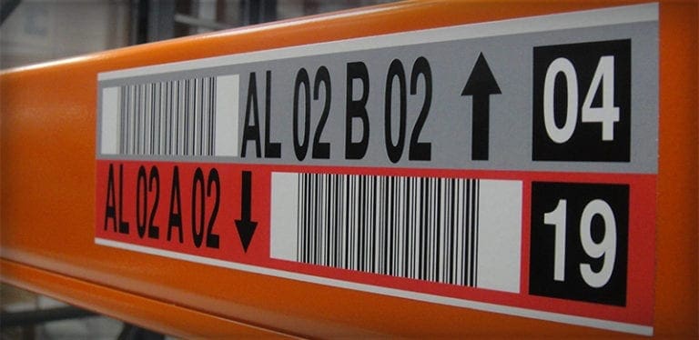 Warehouse Pallet Rack Location Labels - ASG Services