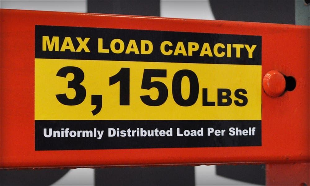Pallet Rack Beam Capacity Labels The Best Picture Of Beam Pallet Rack Beam Capacity Labels The Best Picture Of Beam
